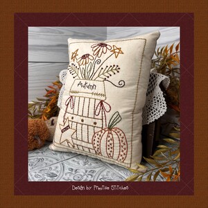 New-autumn Barrel-primitive Stitchery E-PATTERN by Primitive Stitches ...