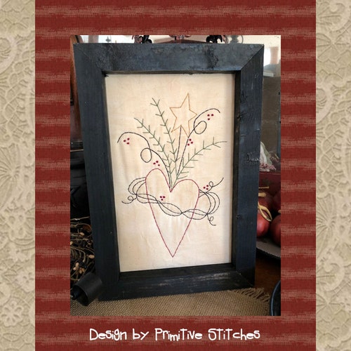 Love Heartstrings-primitive Stitchery E-PATTERN-INSTANT | Etsy