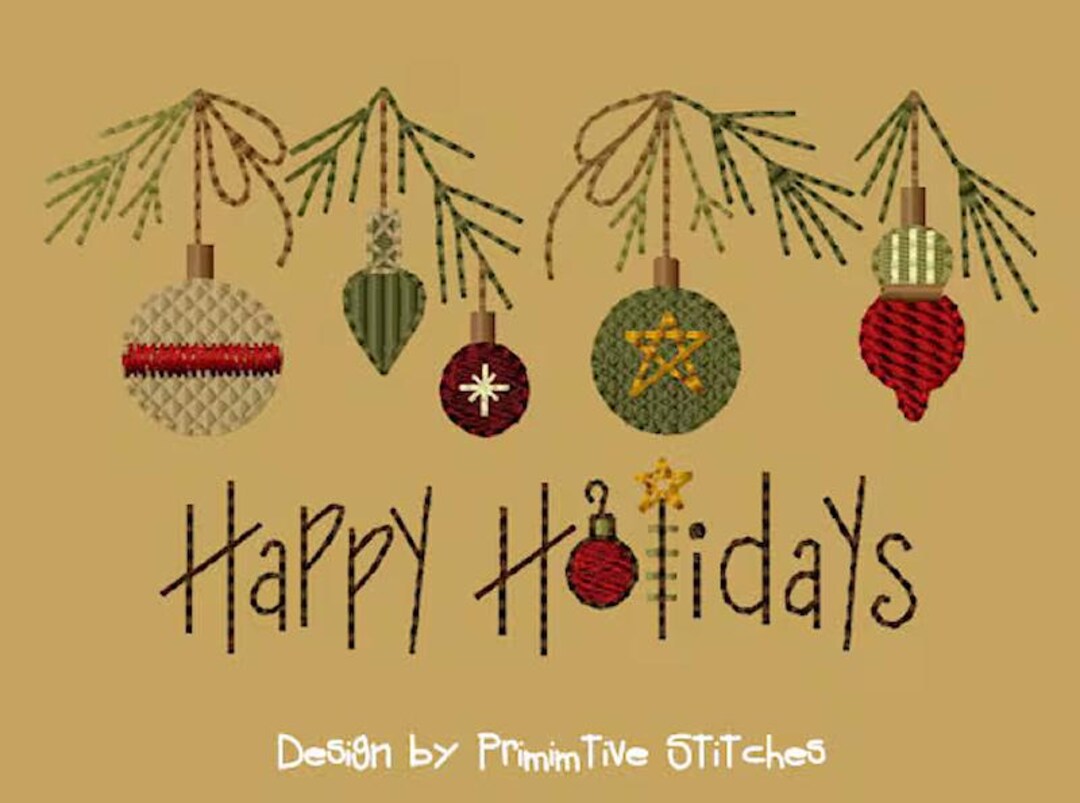 NEW-MACHINE Embroidery-happy Holidays-5x7-fill - Etsy