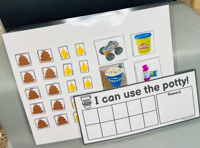 DIGITAL Editable Potty Training Chart, Potty Learning, Toilet Training ...