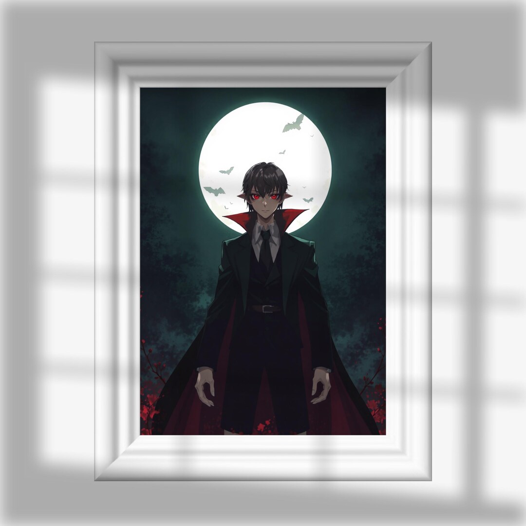 Gothic Vampire Digital Wall Art – Dark and Elegant Halloween Decor ...
