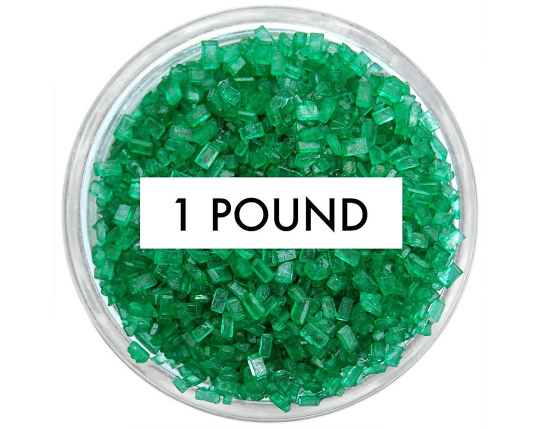 Green Chunky Sugar 1 LB - Bright Green Sugar Crystals Sprinkles for ...