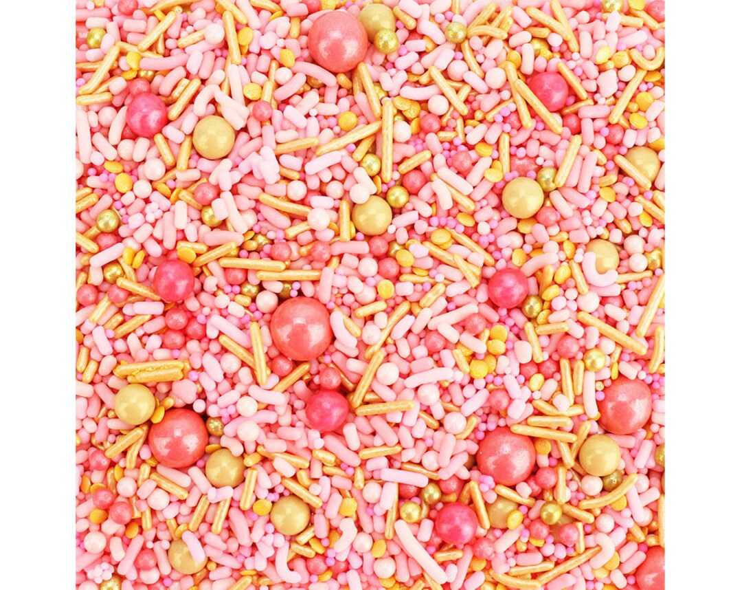 Rosé Sprinkle Blend - a Fun Blend of Pink, Peach, Coral, Gold Sprinkles ...