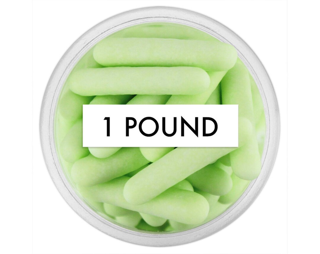 Light Green Matte Rod Sprinkles 1 LB - Pastel Green Rod Sprinkles for ...