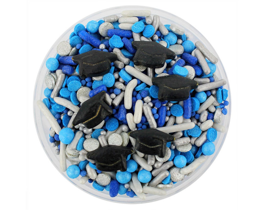 Royal Blue & Silver Graduation Sprinkle Blend - Royal Blue and Silver ...