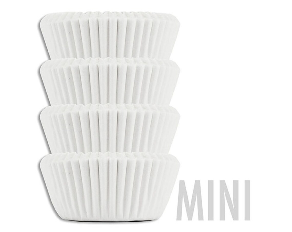 Mini Solid White Baking Cups 50 Solid White Mini Paper - Etsy