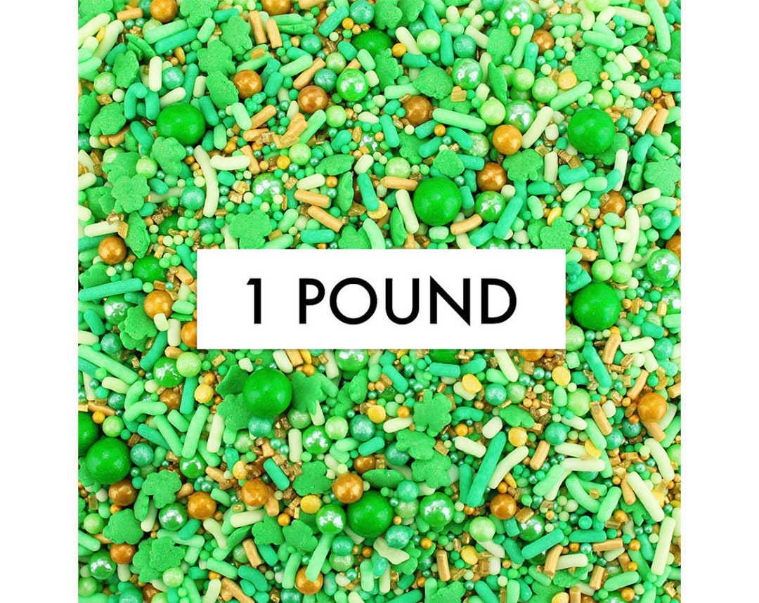 Lucky Shamrock Sprinkle Blend - 1 Pound- Fun Blend of Shamrocks, Sugar ...