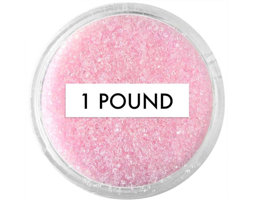 Pastel Pink Sanding Sugar 1 LB - Light Pink Fine Sugar for Decorating ...