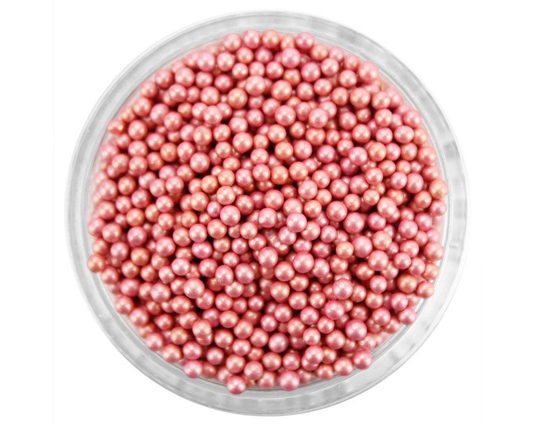 Pearly Rose Gold Nonpareils - Tiny Pretty Rose Gold Pearl Sprinkles for ...