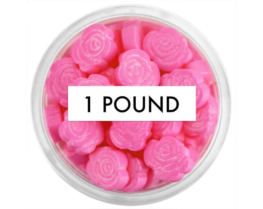 Pink Rose Candy Sprinkles 1 Pound - Cute Little Roses Candy Sprinkles ...