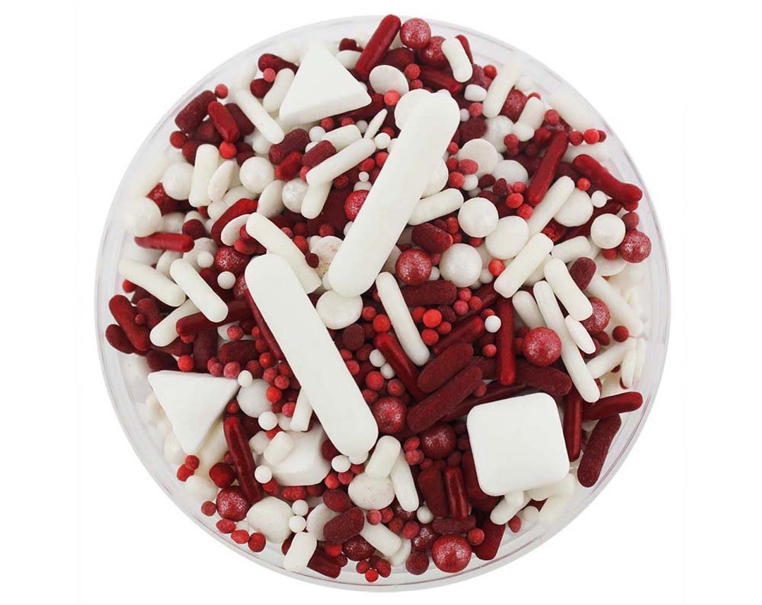 Maroon & White Team Spirit Sprinkle Blend - Maroon and White Blend of ...