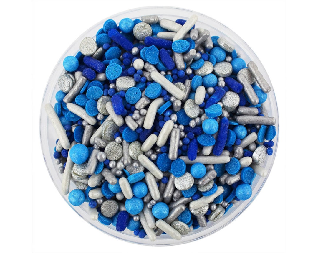 Royal Blue & Silver Team Spirit Sprinkle Blend - Blue and Silver Blend ...