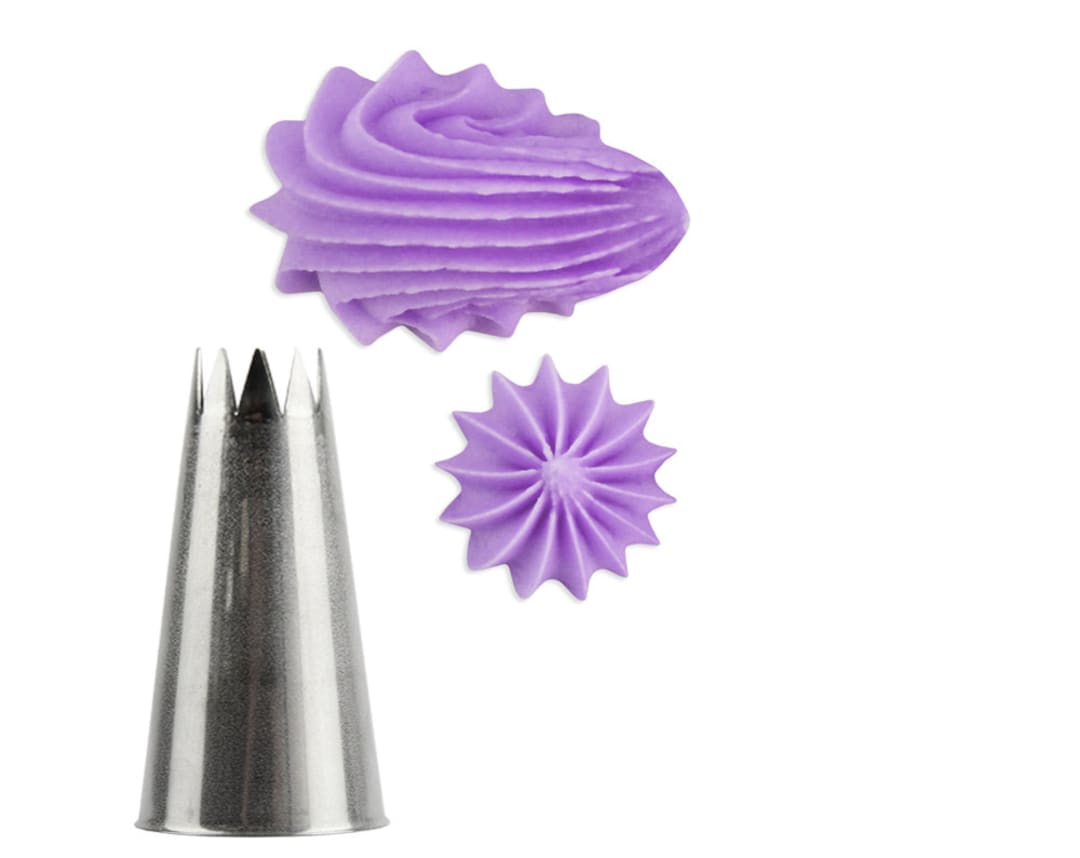 French #864 Cupcake Decorating Tip -star Tip for Piping Shells, Swirls ...