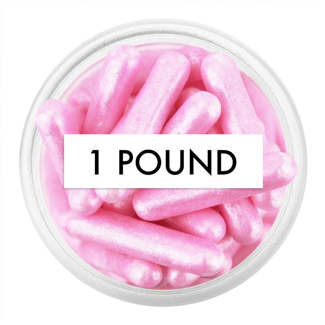 Pearly Pink Rod Sprinkles 1 LB - Etsy