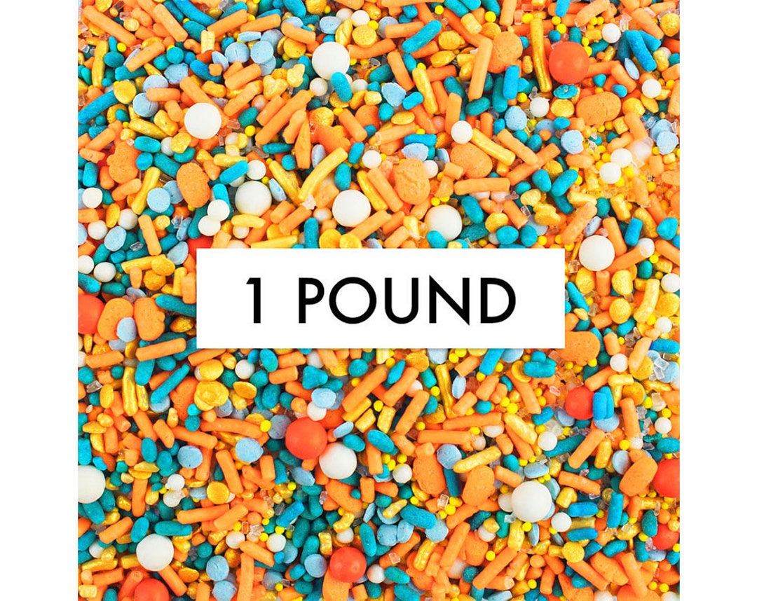 Hello Pumpkin Sprinkle Blend 1 Pound - Mix of Jimmies, Pumpkins, Sugar ...