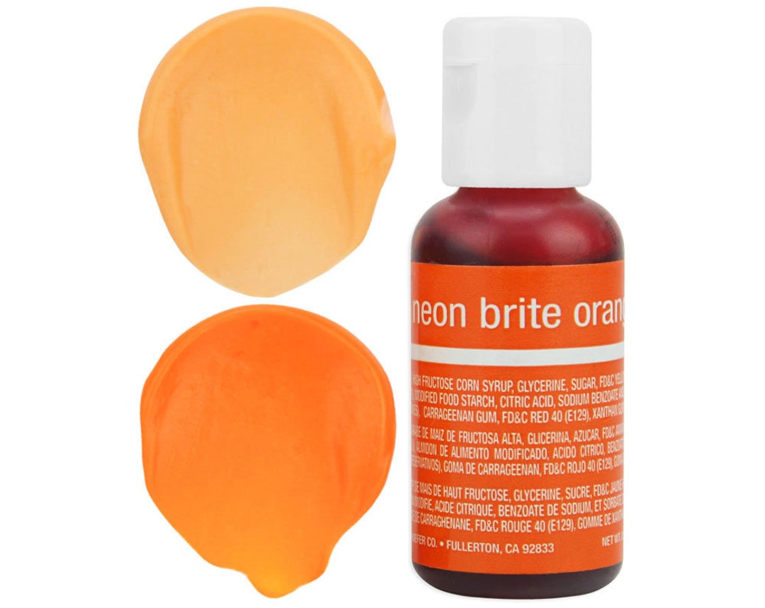 Neon Orange Gel Food Coloring - Chefmaster - Orange Food Color, Bright ...