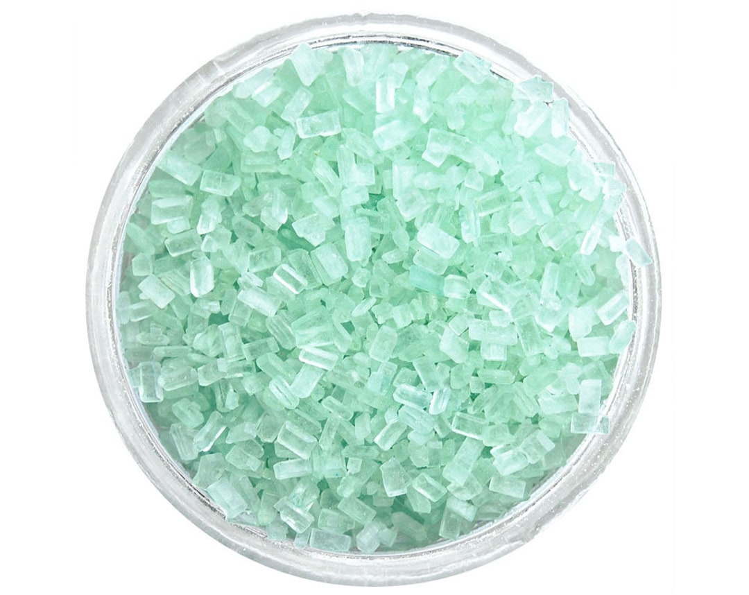 Soft Green Chunky Sugar - Pastel Mint Green Sugar Crystals Sprinkles ...