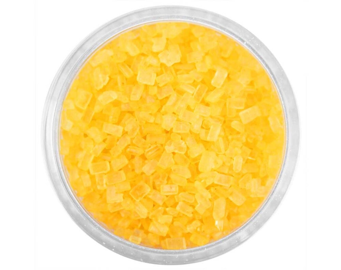 Yellow Chunky Sugar Bright Yellow Sugar Crystals Sprinkles - Etsy