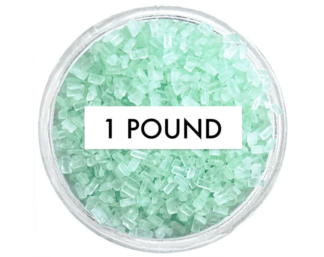 Soft Green Chunky Sugar 1 LB - Pastel Mint Green Sugar Crystals ...
