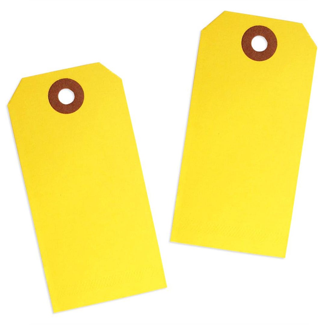 Yellow Paper Tags - Etsy