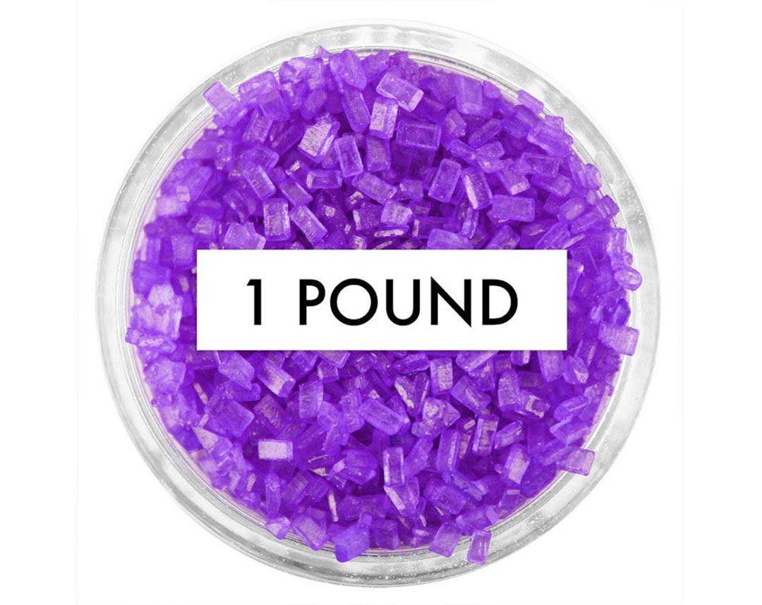 Purple Chunky Sugar - 1 Pound - Purple Sugar Crystals Sprinkles for ...