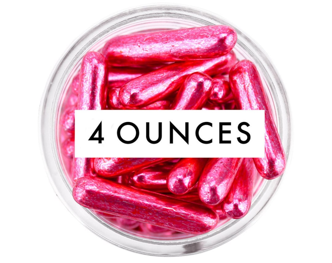 Rose Red Rod Dragees 4 OZ - Gorgeous and Unique Rod Dragees in Super ...