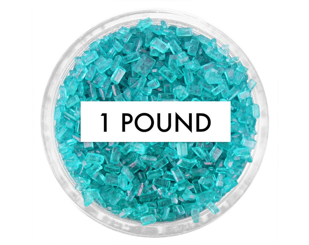 Teal Chunky Sugar BULK (1lb) - Teal Turquoise Sugar Crystals Sprinkles ...