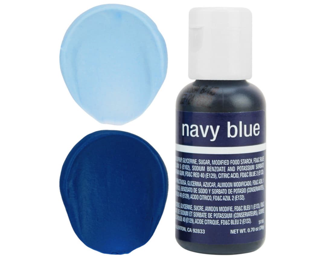 Navy Blue Gel Food Coloring - Chefmaster - Navy Blue Food Color, Bright ...