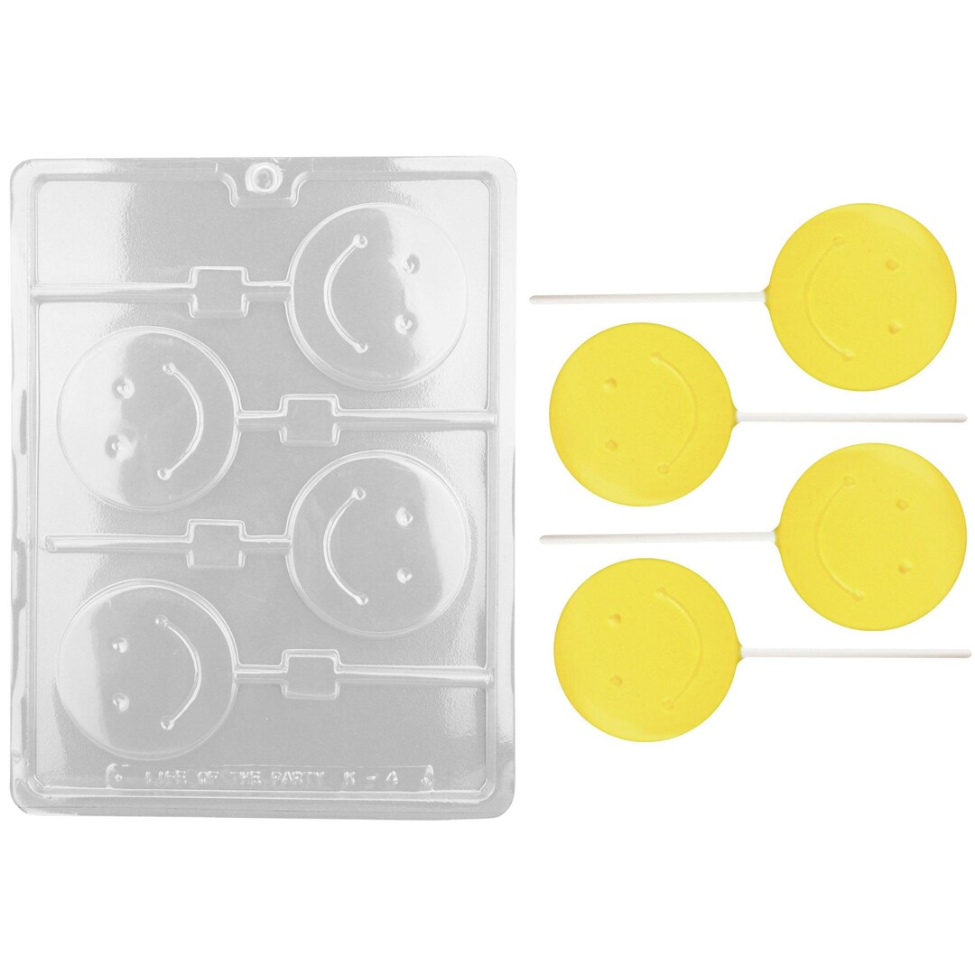 Smiley Face Lollipop Chocolate Mold - Etsy
