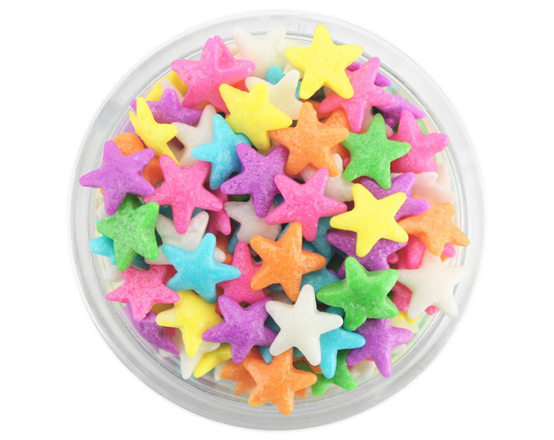 Pastel Star Sprinkles - Pastel Rainbow Star Sprinkles for Decorating ...