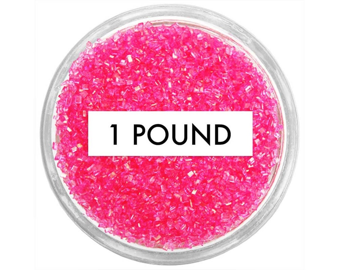 Pink Sanding Sugar 1 LB - Hot Pink Fine Sugar for Decorating Cupcakes ...