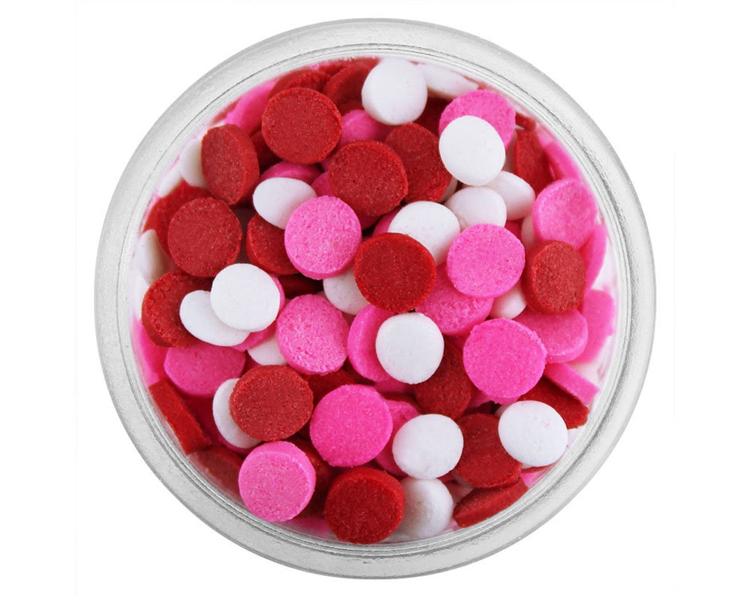 Valentine Confetti Dot Sprinkles, Cake Decorations, Round Edible ...