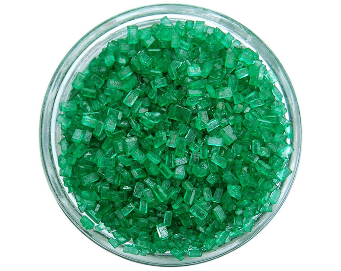 Green Chunky Sugar Bright Green Sugar Crystals Sprinkles for | Etsy