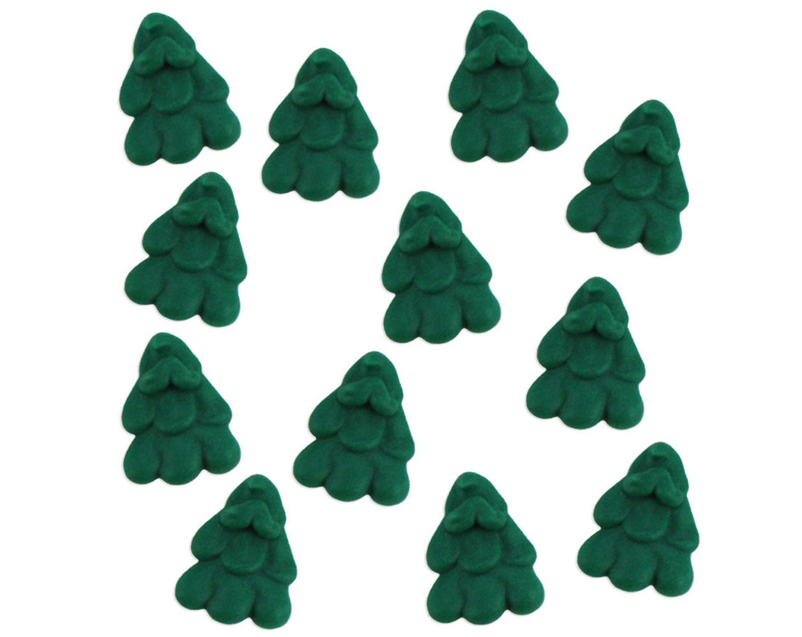 Dark Green Icing Trees - Adorable Dark Green Royal Icing Trees for ...