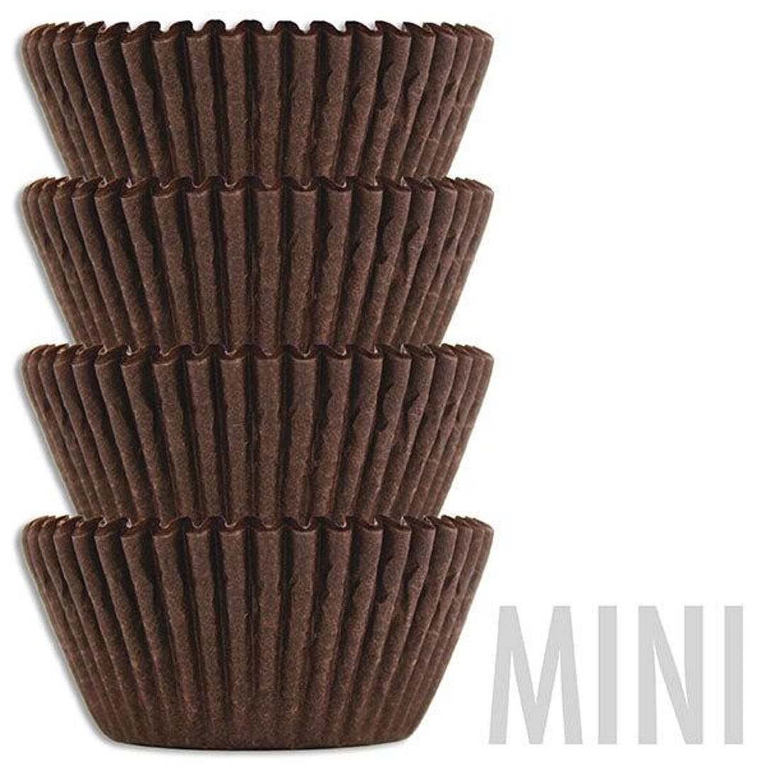 Mini Brown Baking Cups - Etsy