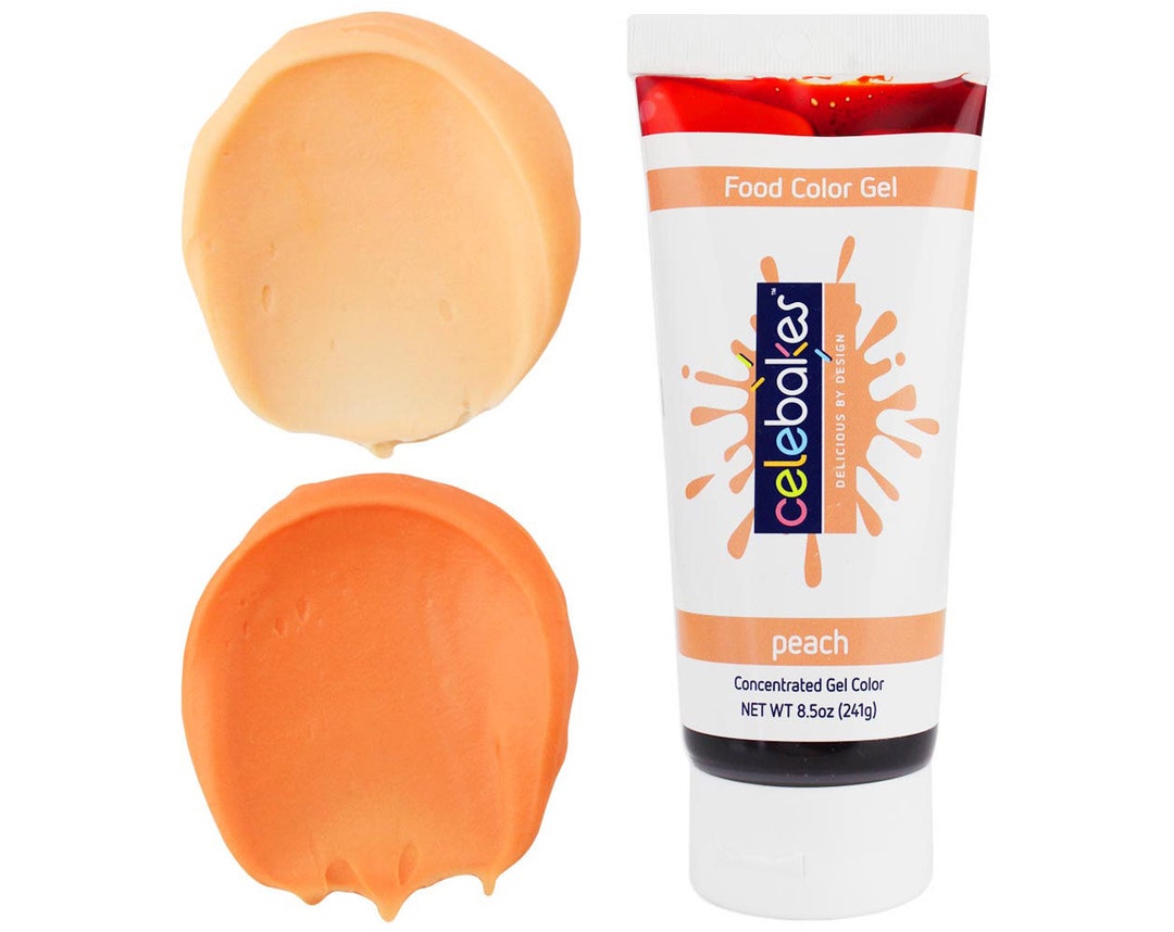 Peach Gel Food Coloring - Celebakes 8.5 OZ - Peach Concentrated Gel ...