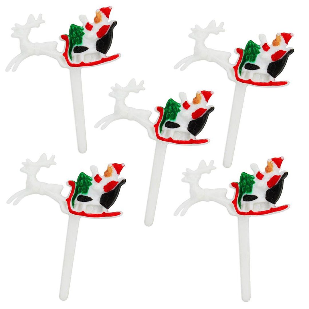 Santa Sleigh Picks - Etsy