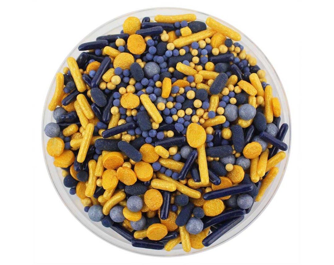 Navy Blue & Gold Team Spirit Sprinkle Blend - Navy Blue and Gold Blend ...