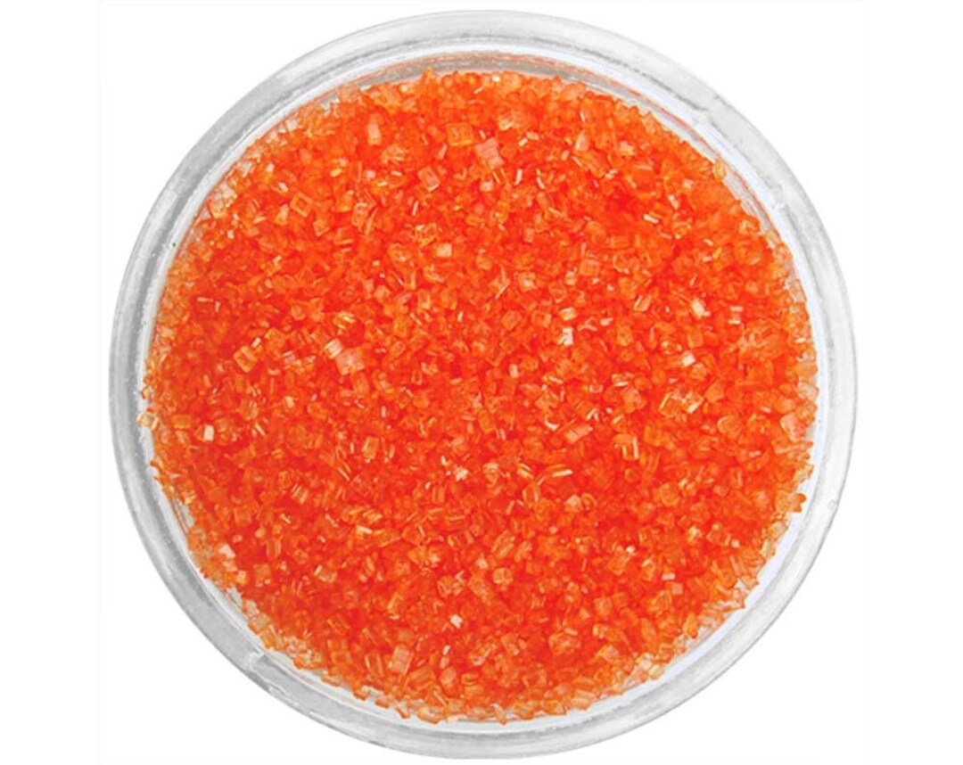 Orange Sanding Sugar - Bright Orange Sprinkles for Decorating Cupcakes ...