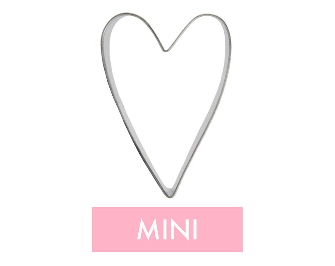 Mini Long Heart Cookie Cutter Miniature Heart Cookie Cutter - Etsy