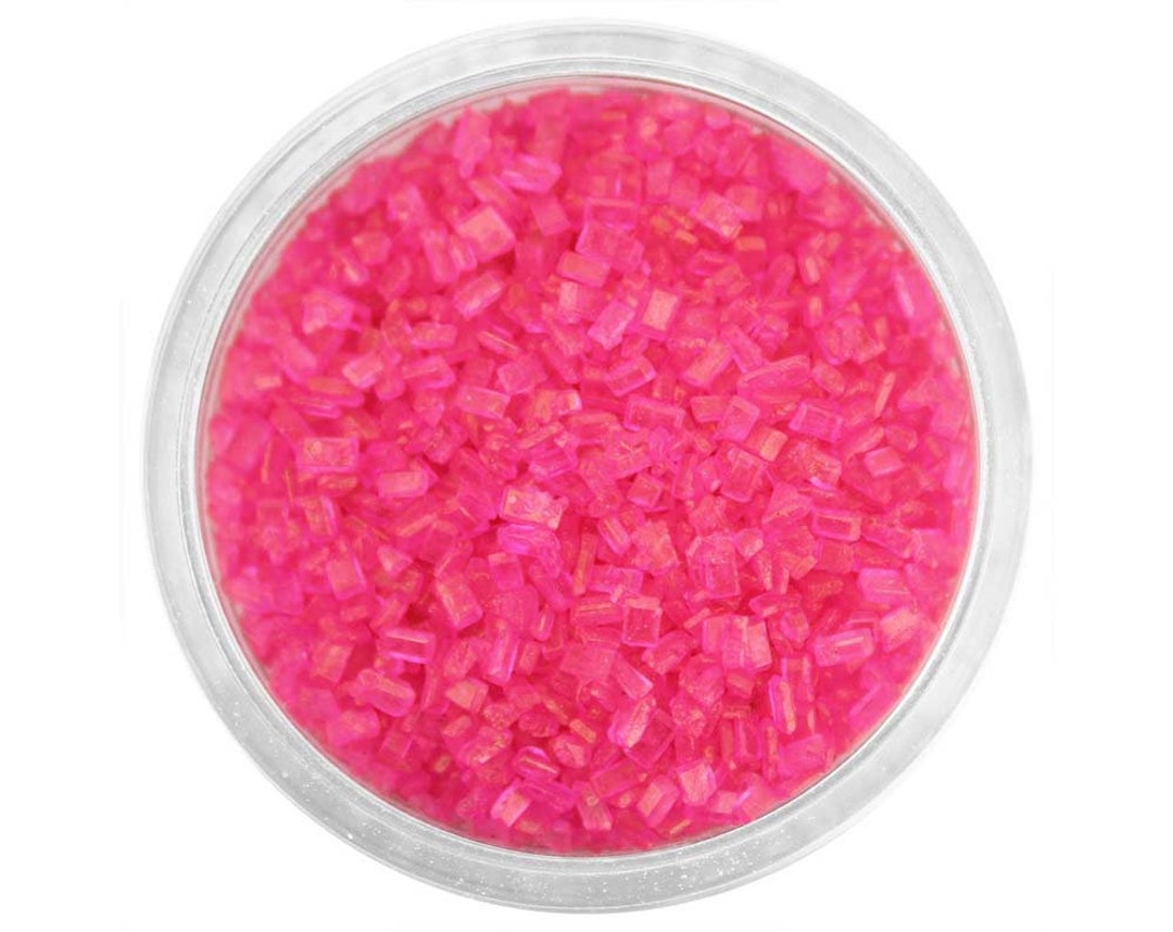 Pink Chunky Sugar - Bright Pink Sugar Crystals Sprinkles for Decorating ...