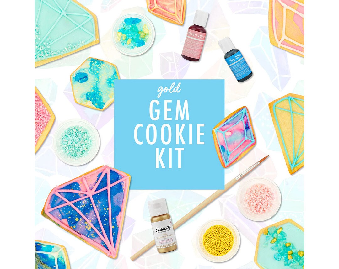 Gem Cookie Kit - GOLD - Create a Gorgeous Assortment of Handmade Gem ...