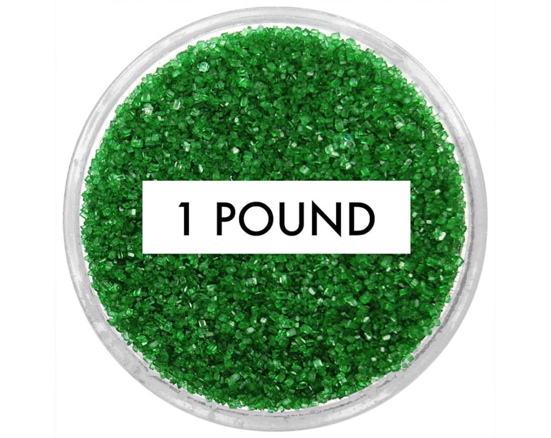 Green Sanding Sugar 1 LB - Dark Green Fine Sugar for Decorating ...