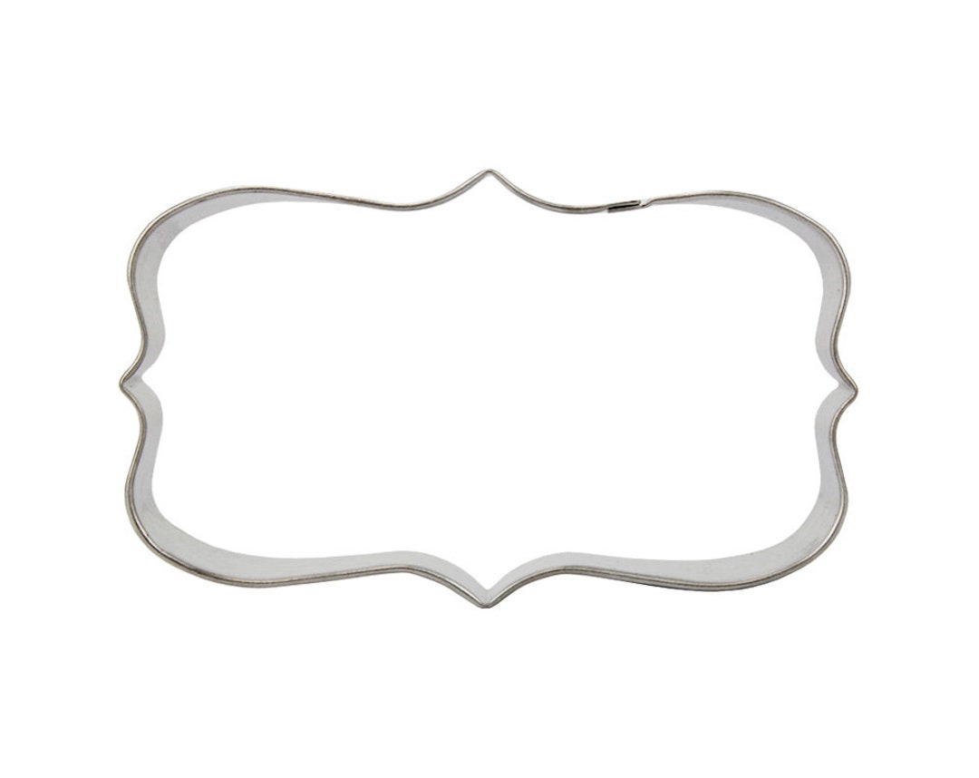 Rectangle Plaque Cookie Cutter Plaque Cookie Cutter, Vintage Plaque ...