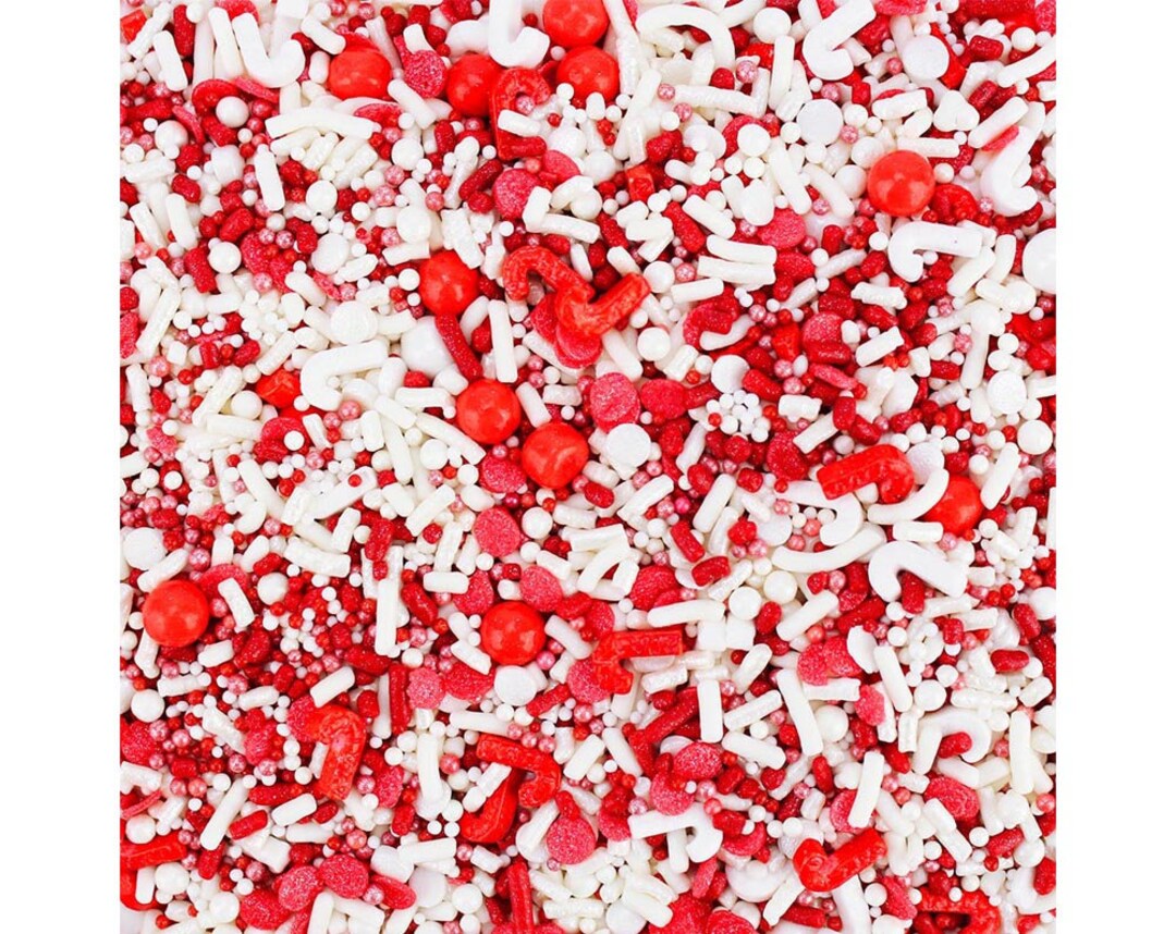 Candy Cane Sprinkle Blend - a Gorgeous Mix of Red and White Sprinkles ...