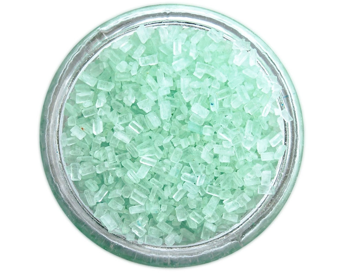 Soft Green Chunky Sugar Pastel Mint Green Sugar Crystals | Etsy