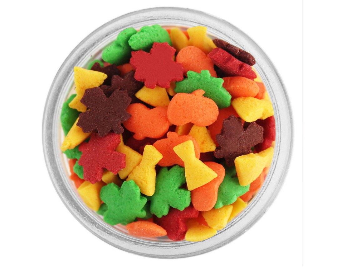 Harvest Assortment Sprinkles - Little Leaves, Pumpkin, Corn Stalks to ...