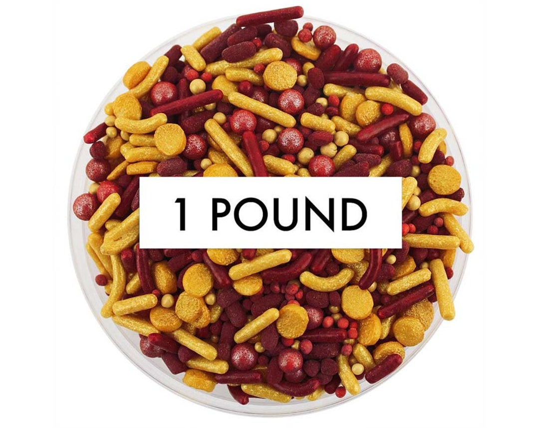 Maroon & Gold Team Spirit Sprinkle Blend 1 LB - Maroon and Gold Blend ...