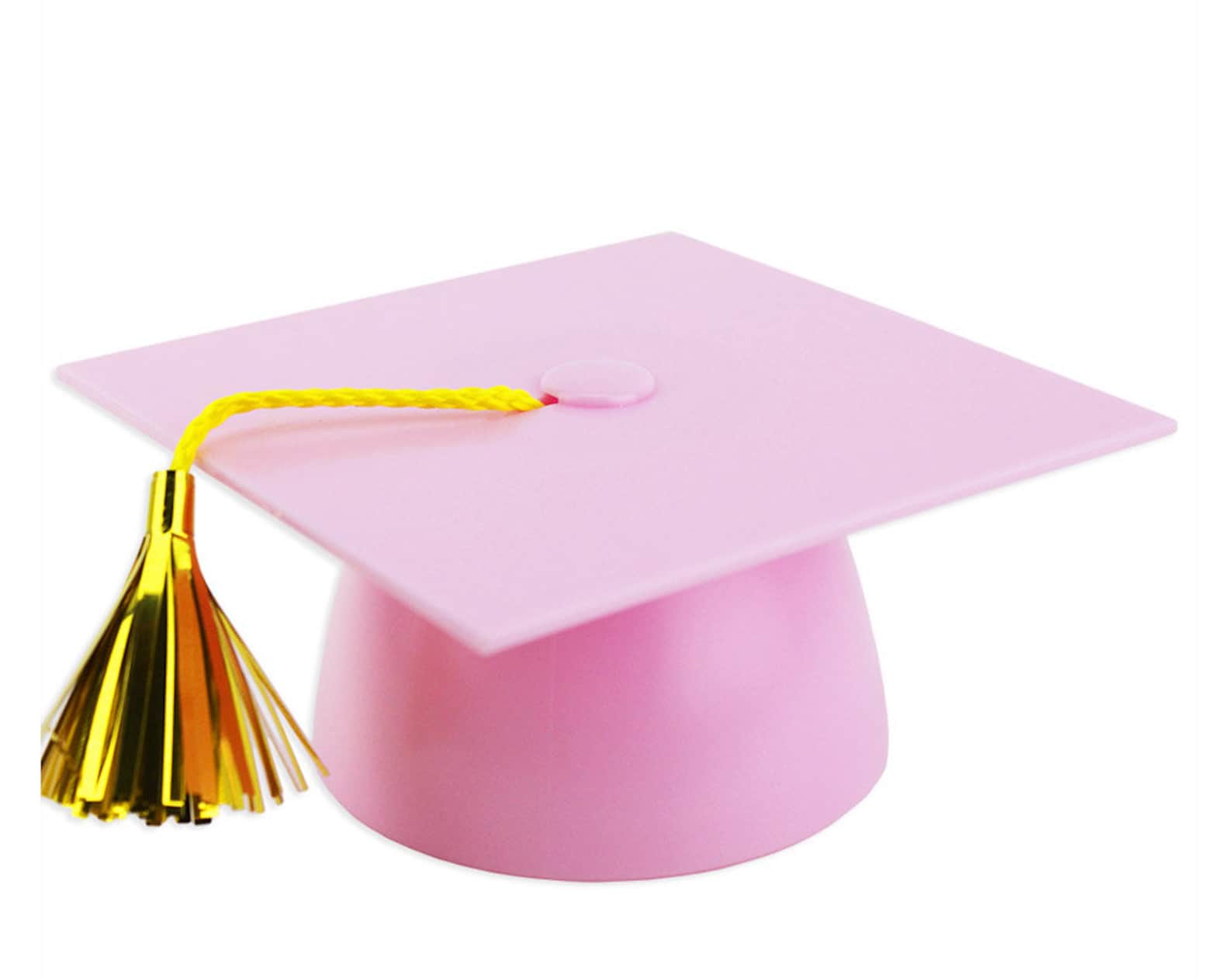 Pink Graduation Cap Cake Topper - 1 Pink Graduation Hat Topper for ...