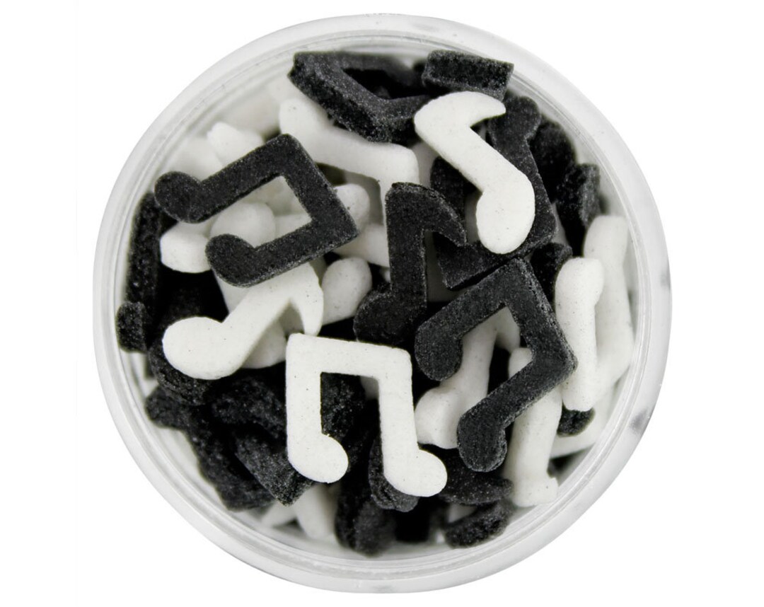 Music Notes Bolt Sprinkles - Cute Music Notes Sprinkles in Bright Black ...